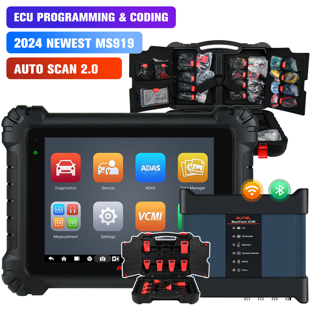 Autel MaxiSys MS919 Car Diagnostic Tool with Multi-Purpose VCMI ECU ...