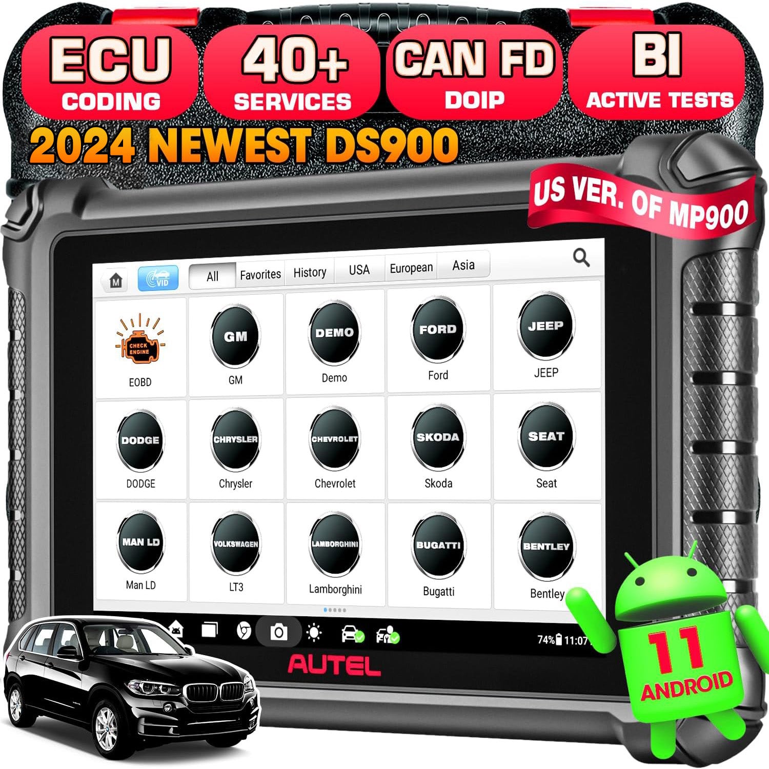 Autel MaxiDAS DS900 Diagnostic Scanner 2024, ECU Coding, Pre & Post ...