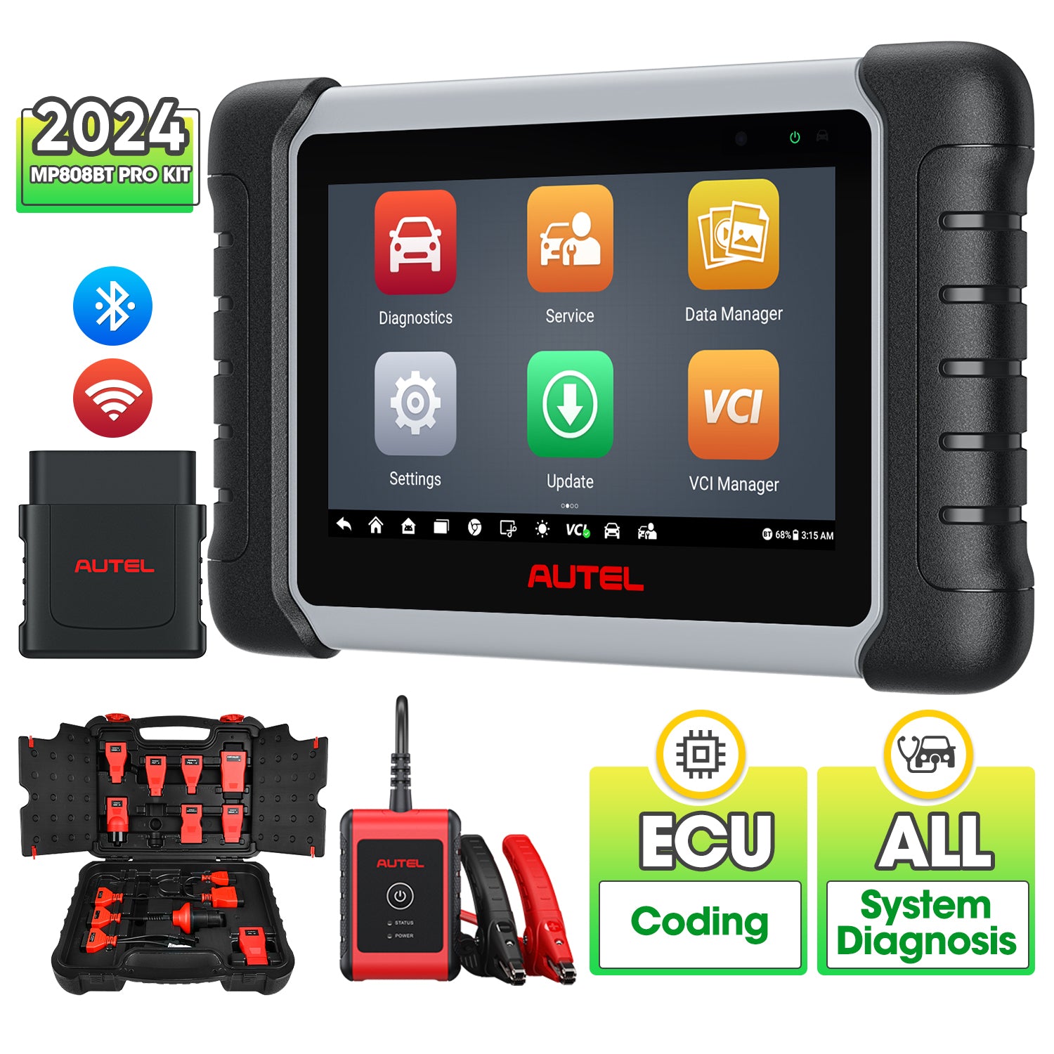 2024 Autel MaxiPRO MP808BT Pro Kit Car Diagnostic Scanner - BUY NOW ...