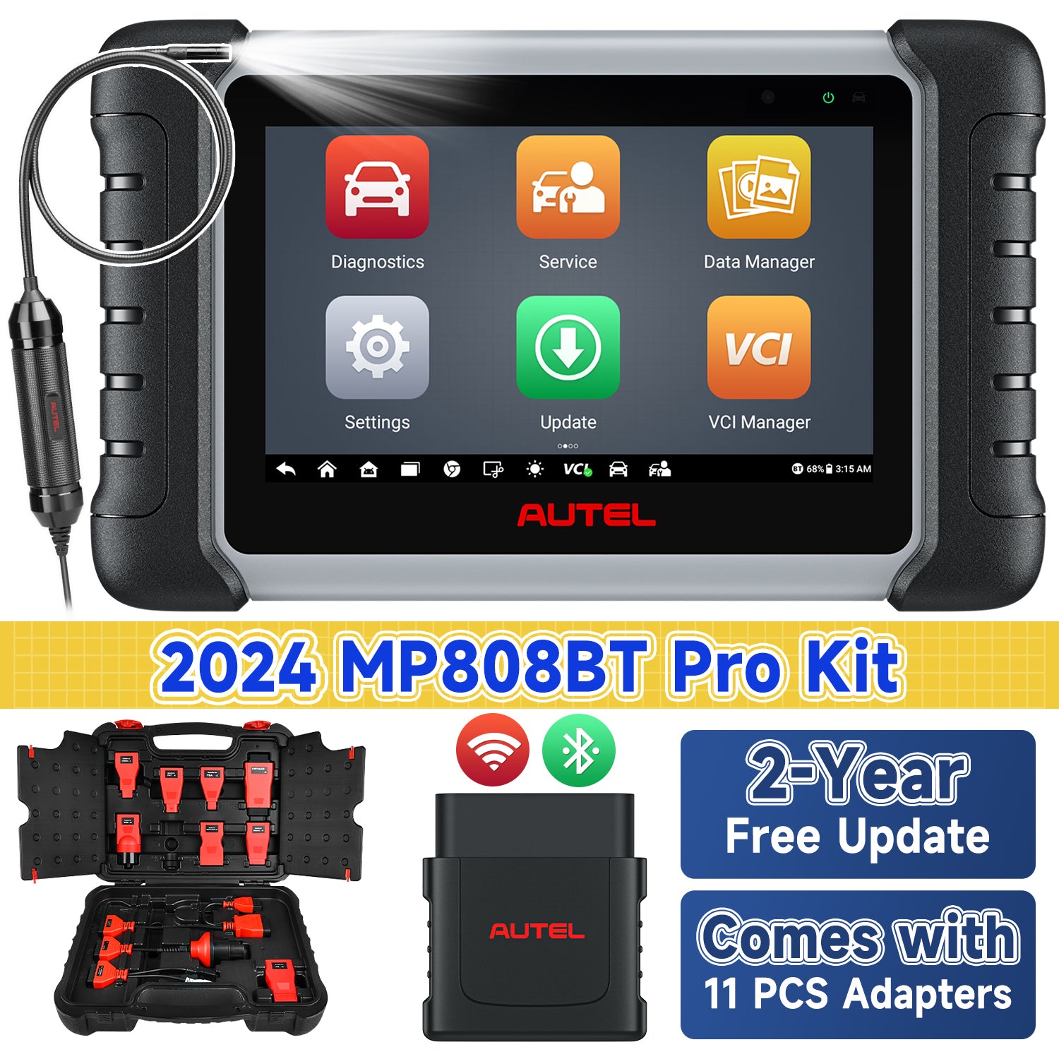 2024 Autel MaxiPRO MP808BT Pro Kit Car Diagnostic Scanner - BUY NOW ...