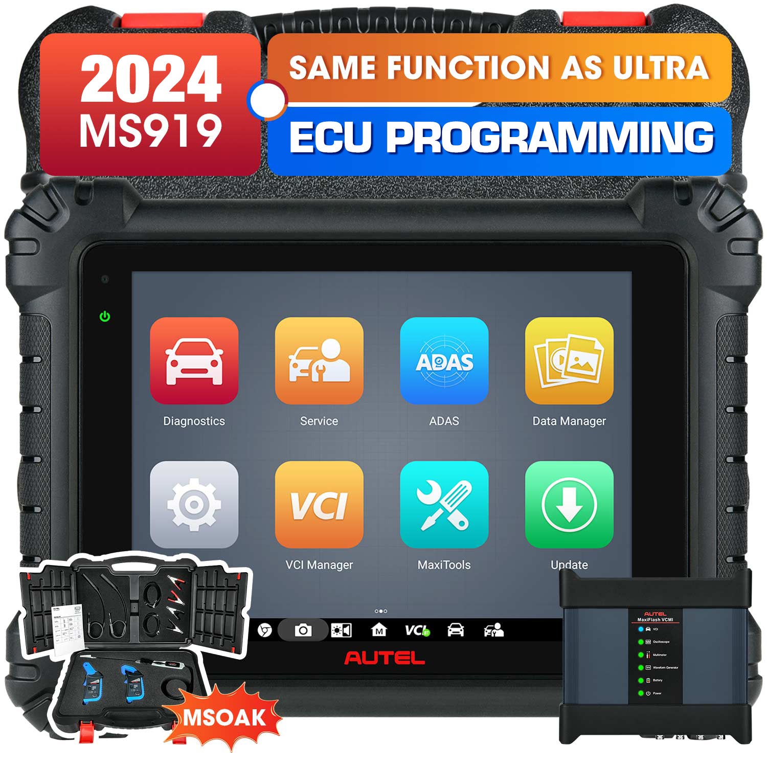 Autel MaxiSys MS919 Car Diagnostic Tool with Multi-Purpose VCMI ECU ...