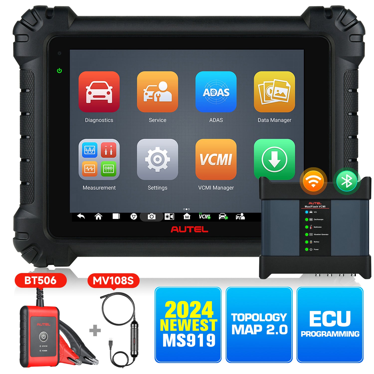 Autel MaxiSys MS919 Car Diagnostic Tool with Multi-Purpose VCMI ECU ...